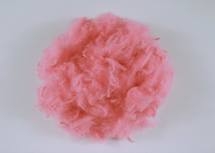 Pink Colored 100% PSF Polyester Staple Fiber 2.5D*65MM With Good Spinning